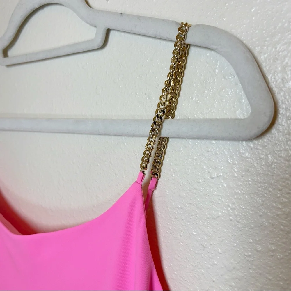 Amanda Uprichard | Dresses | Amanda Uprichard Hot Pink Silky Midi Slip ...
